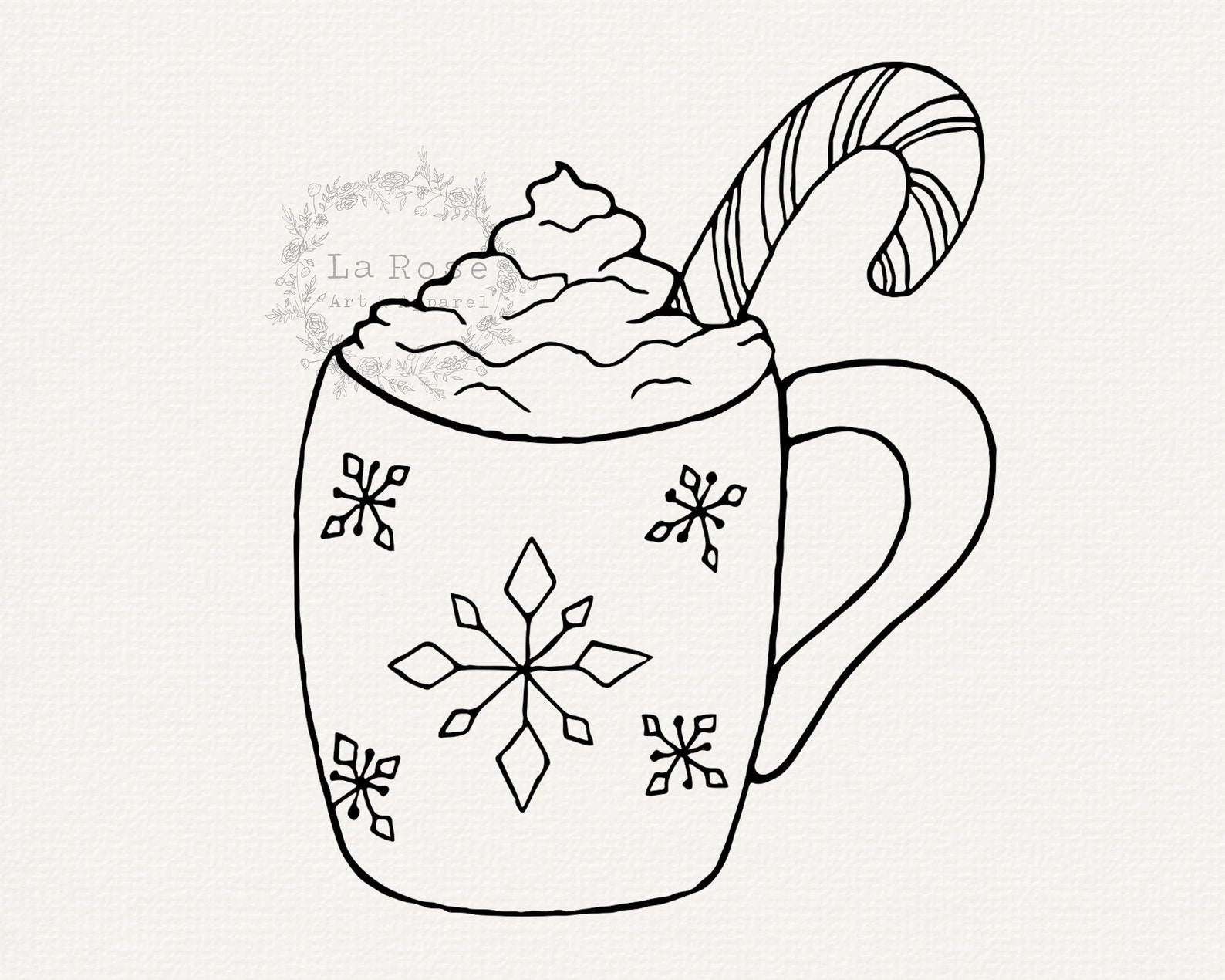 Christmas Line Art SVG Bundle Christmas Doodle Clip Art Hand | Etsy