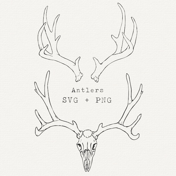 Deer Antler Clip Art - Etsy