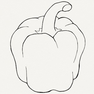 Bell Pepper SVG, Illustration for Commercial Use, Cut File for Cricut ...