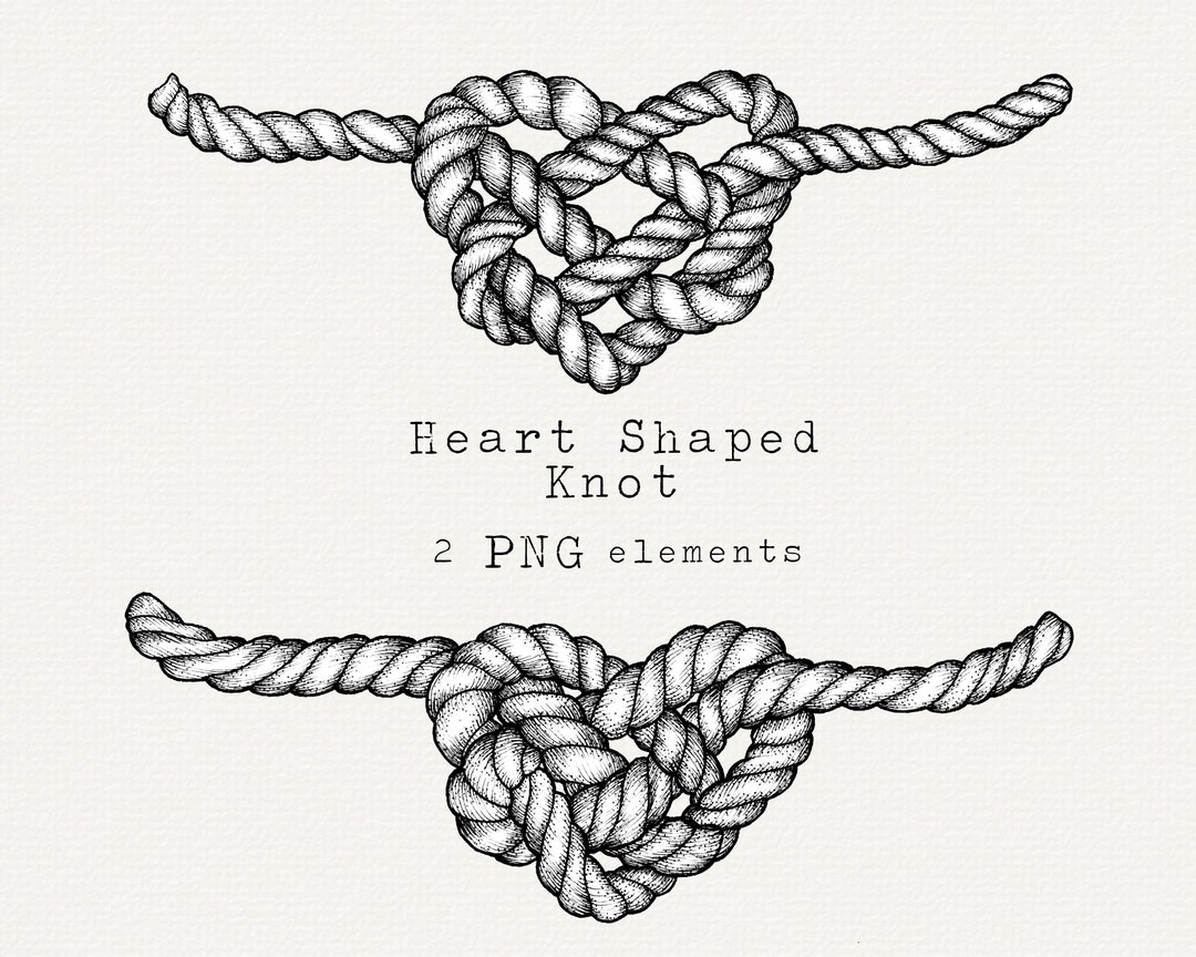 Heart Shaped Knot PNG, Love Knot Clip Art, for Wedding Invitation ...