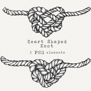 Heart Shaped Knot PNG Love Knot Clip Art for Wedding - Etsy UK