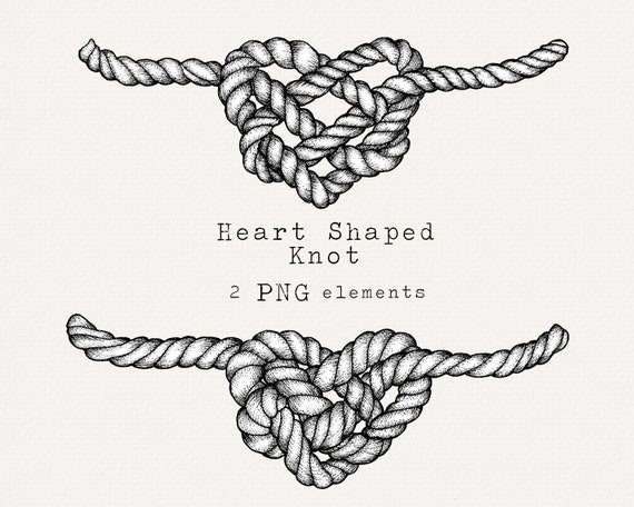 Heart Shaped Knot PNG Love Knot Clip Art for Wedding | Etsy