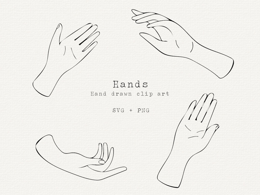 Luxus Hand Clipart Schwarz Weiss Ebenbild