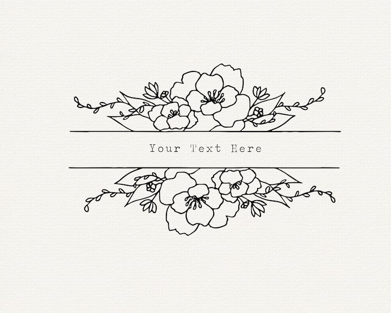 Botanical Border SVG Bundle Split Floral Frame SVG - Etsy