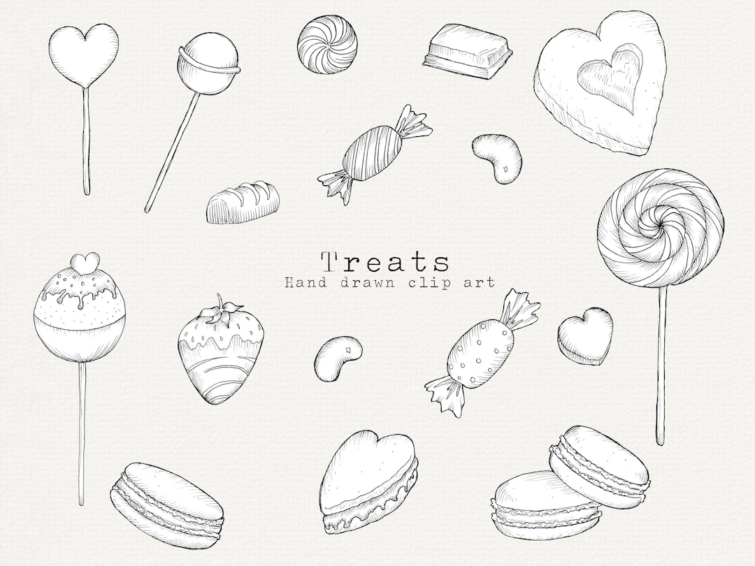Valentines Day Clip Art, Valentines Sweets Clipart, Cookies, Candy ...