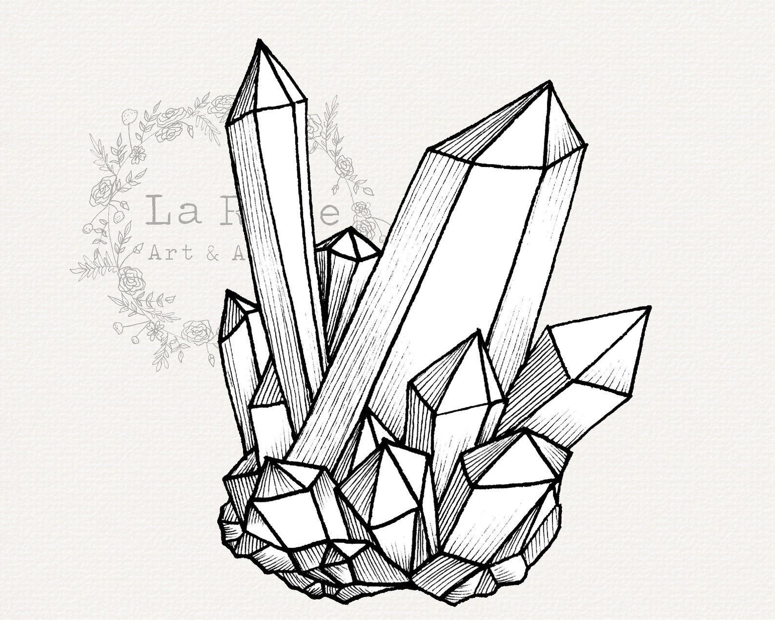 Crystal Clip Art Crystals PNG Hand Drawn Crystal - Etsy