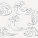 Wave SVG, Ocean Clipart, Wave Line Art Digital Download, Hand Drawn ...