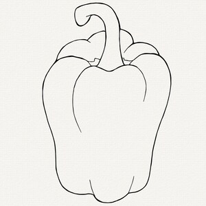 Bell Pepper SVG, Illustration for Commercial Use, Cut File for Cricut ...