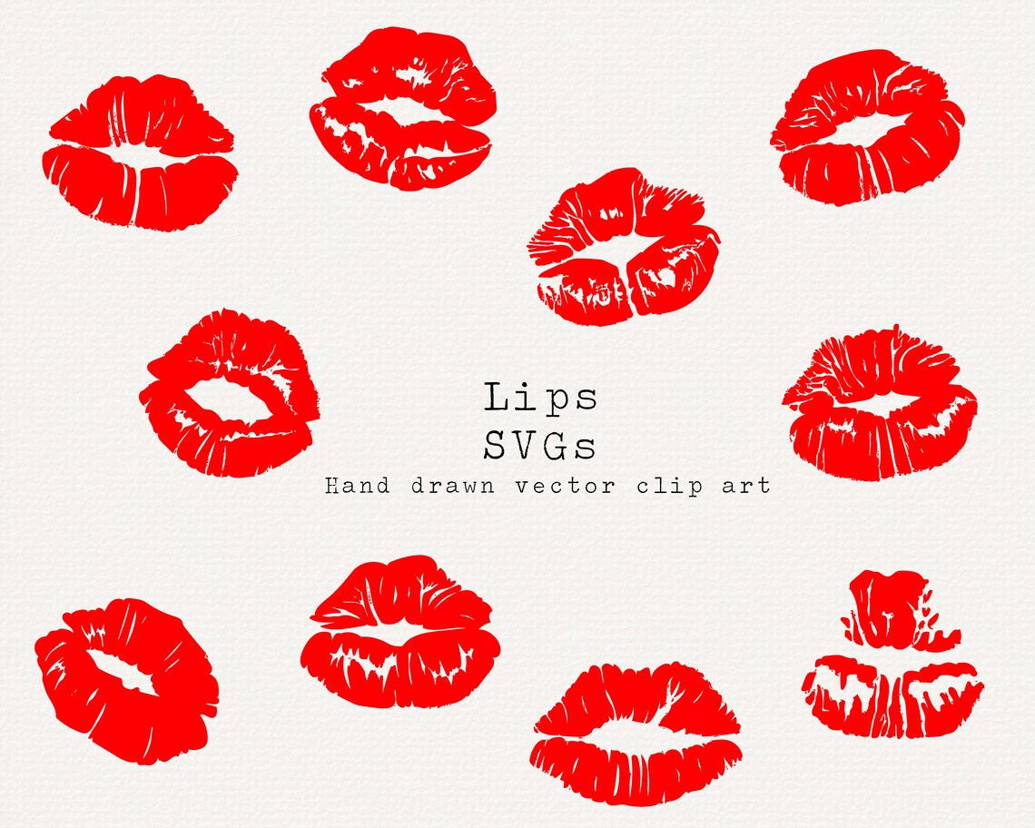 Lips SVG Lips SVG Files for Cricut Lipstick Kiss Svg - Etsy