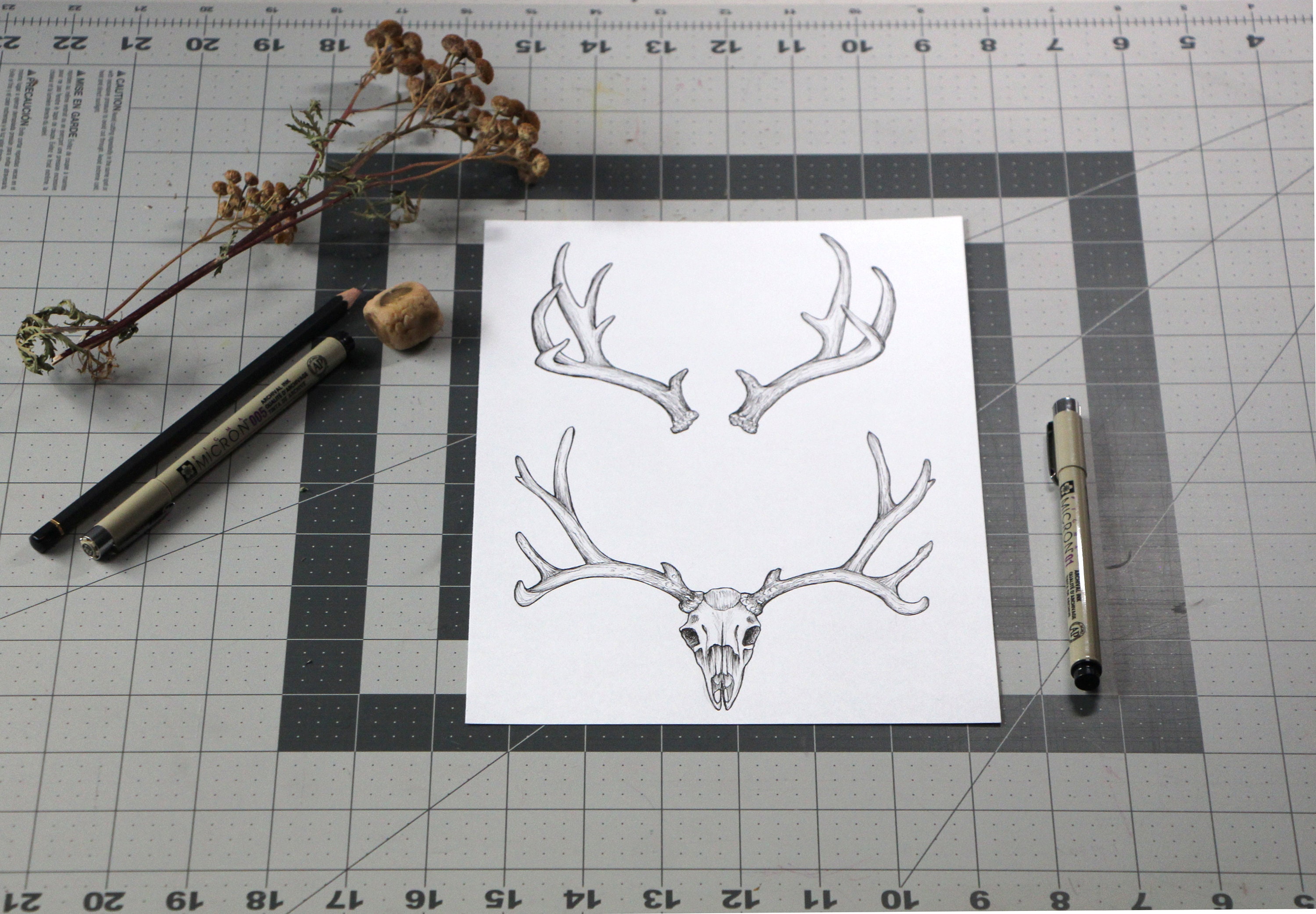 Floral Antler Svg Deer Antlers Cut File for Cricut - Etsy Canada