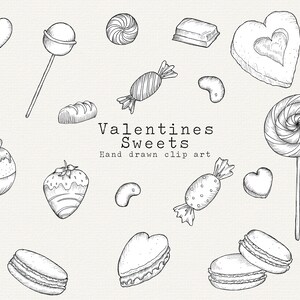 Valentines Day Clip Art Valentines Sweets Clipart Cookies - Etsy