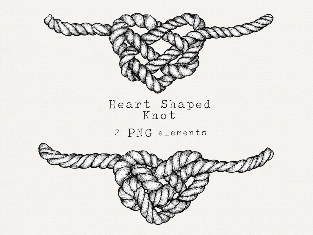 Heart Shaped Knot PNG, Love Knot Clip Art, for Wedding Invitation ...
