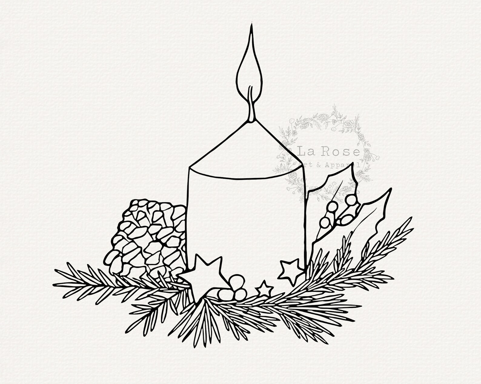 Hand Drawn Christmas Clip Art - SVG & PNG Graphics - Etsy