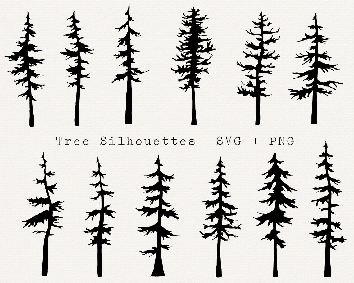 Trees SVG Forest SVG Evergreen Trees Vector Pine Tree | Etsy