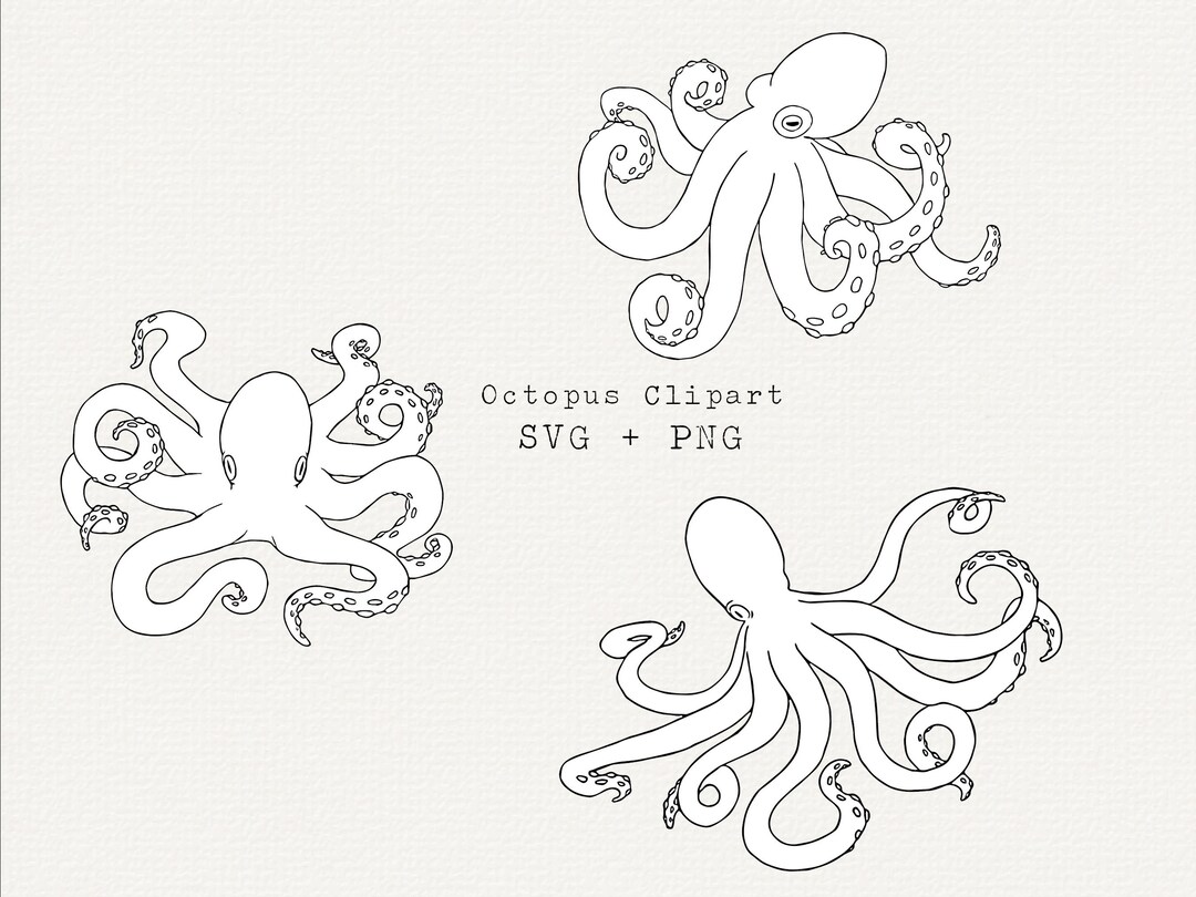 Octopus SVG, Octopus Clip Art, Nautical Clipart, Cut File for Cricut ...