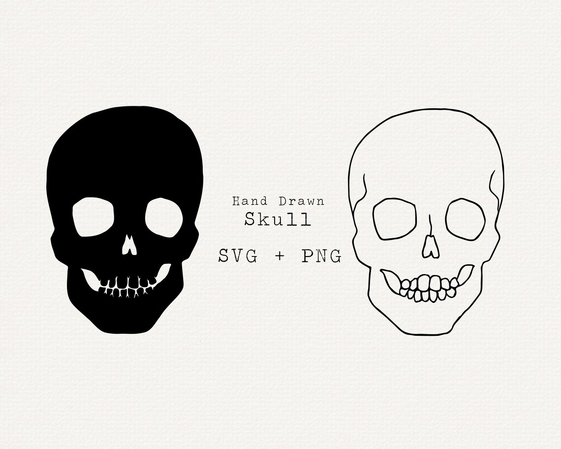 Simple Skull SVG Skull Silhouette Skull Stencil Halloween - Etsy