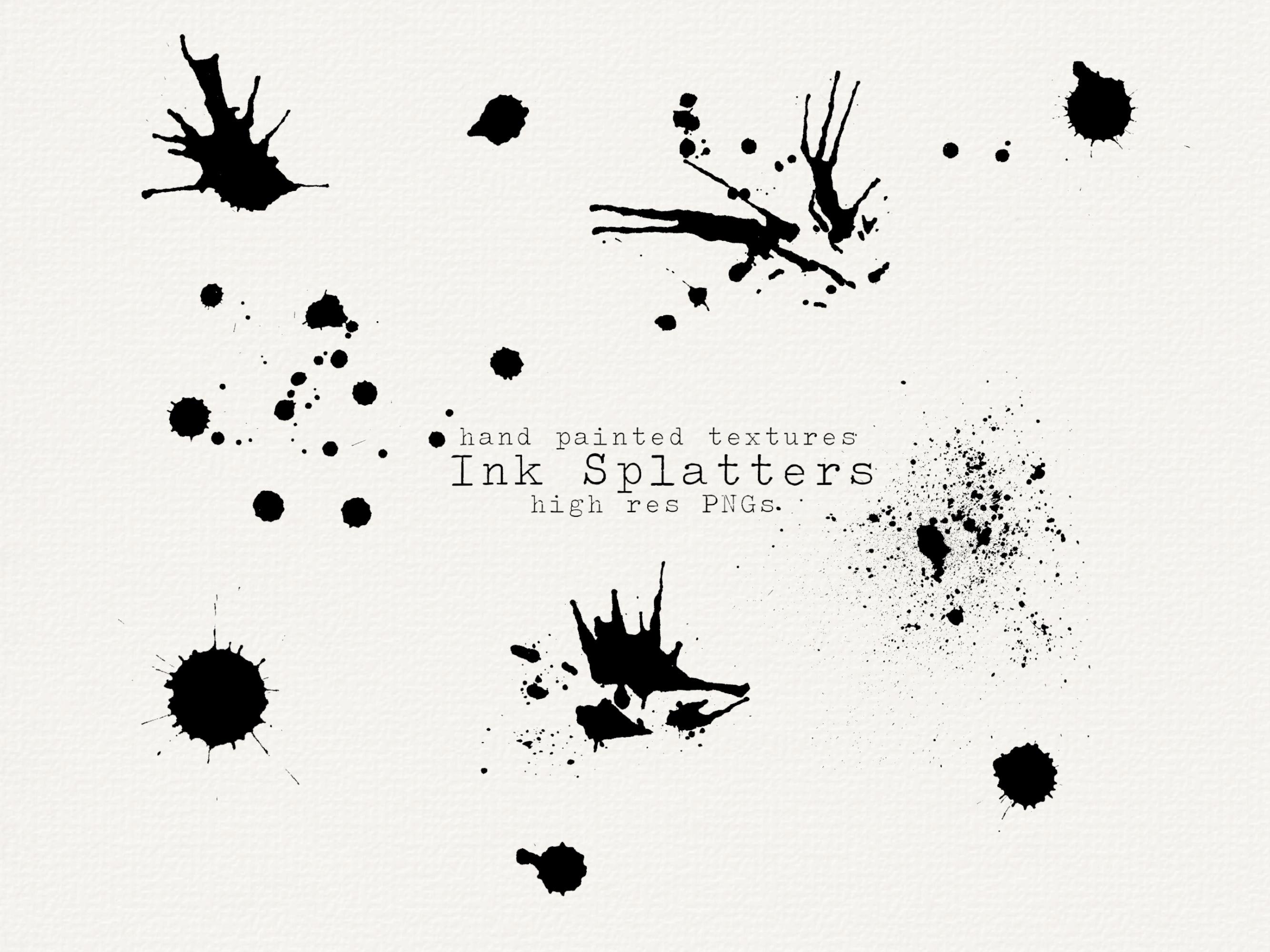 Ink Splatter Brush Paint Brush Artistic Paint Brush With Ink Splash