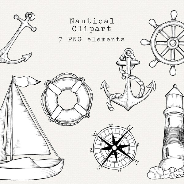 Nautical Clipart - Etsy