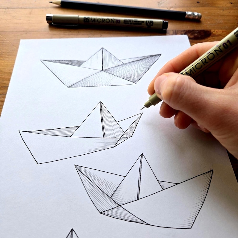 Origami Boat Clipart, Paper Boat Illustration, Nautical PNG Elements ...