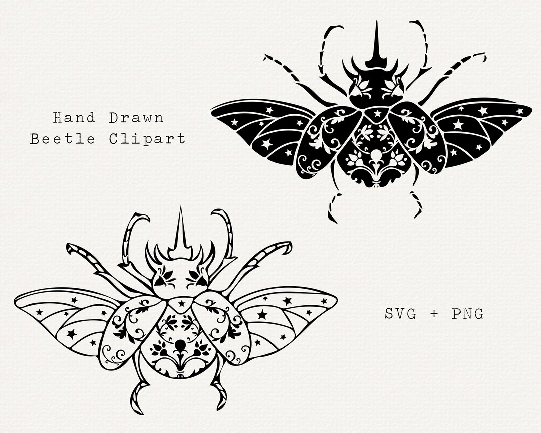 Beetle Svg Scarab SVG Bug Cut File Floral Bug SVG Files - Etsy