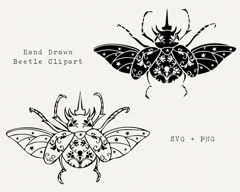 Beetle Svg Scarab SVG Bug Cut File Floral Bug SVG Files - Etsy