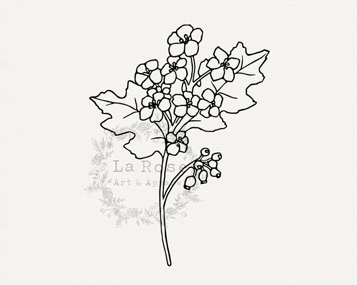 Lily of the Valley SVG Hawthorn SVG May Birth Month Flowers - Etsy