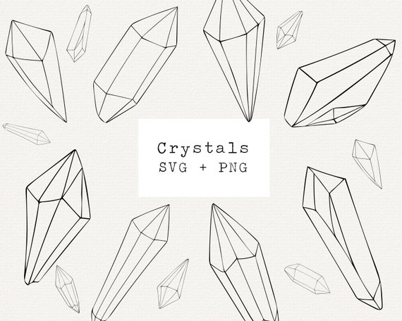 Crystal Svgs Crystal Vector Graphics for Cricut Silhouette | Etsy