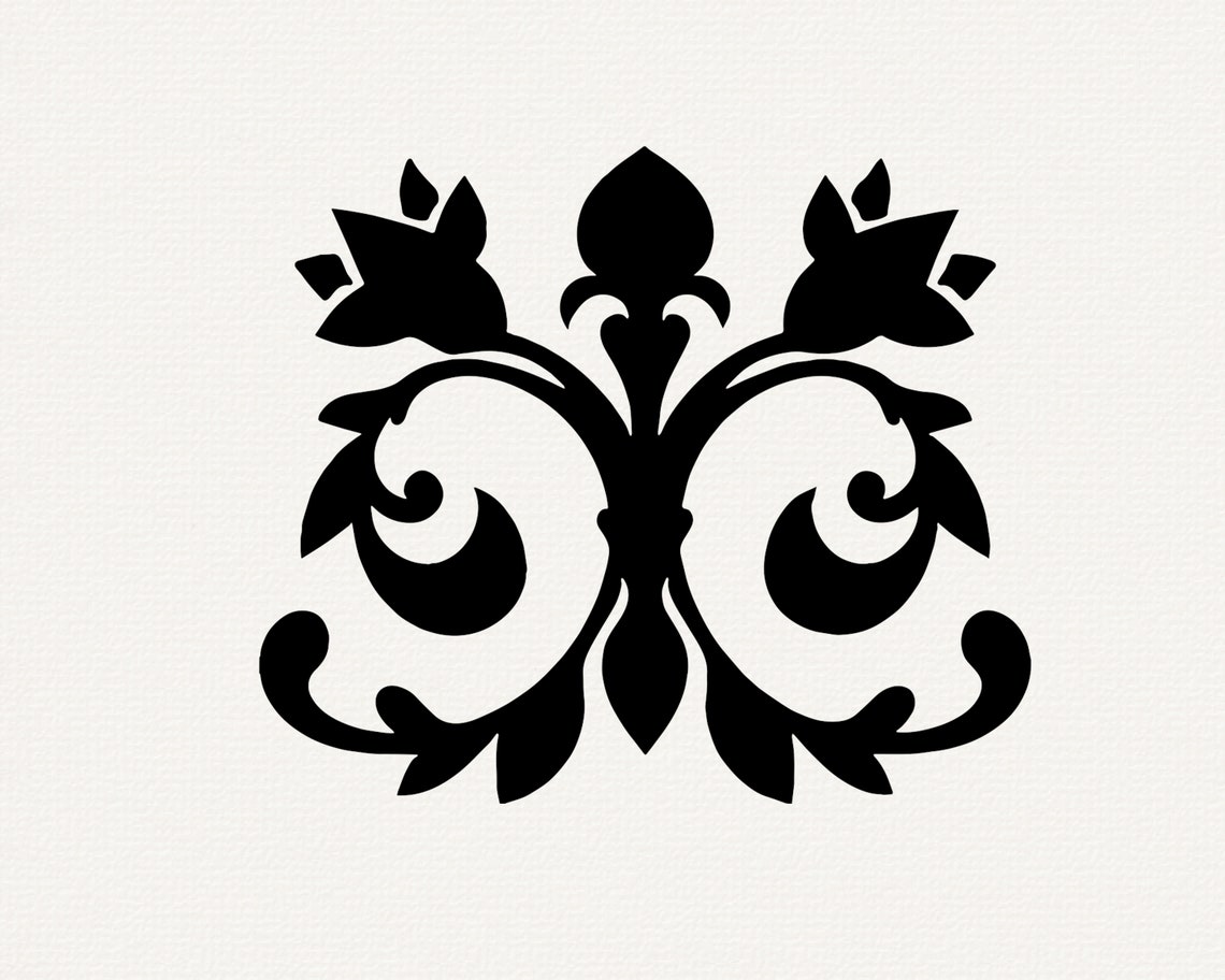 Baroque SVG Clipart Damask SVG Stencil Baroque Svg Stencil - Etsy