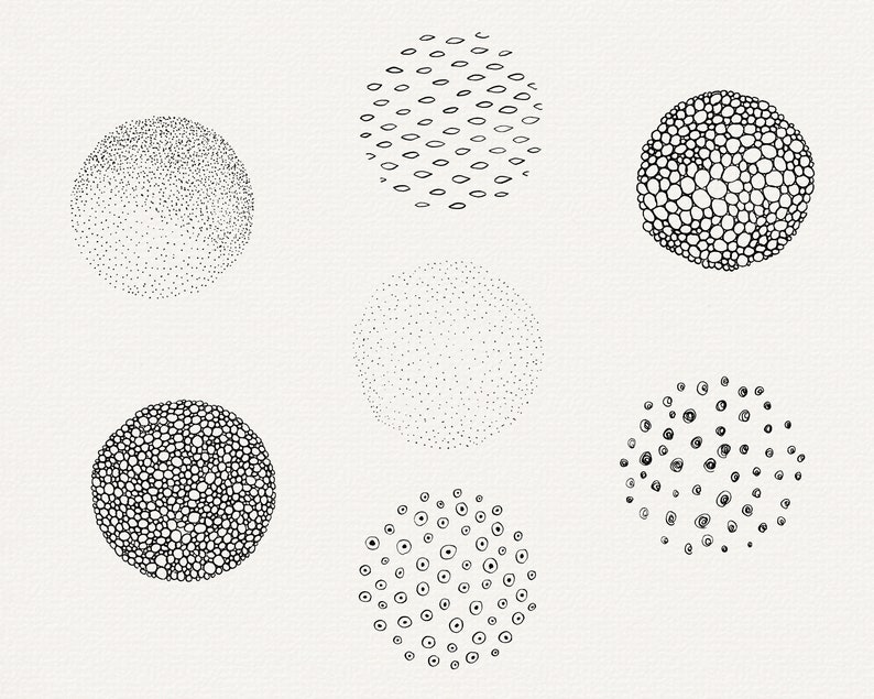 Dots Texture PNG Hand Drawn Texture Clip Art for Logo - Etsy