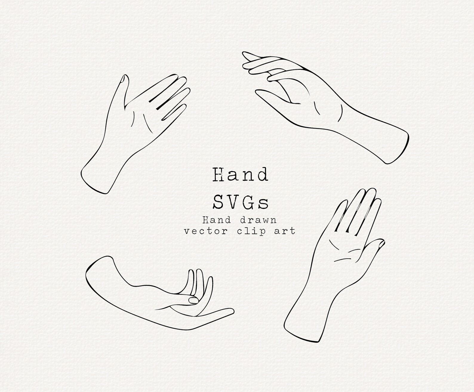 Hands SVG Hands Vector Icon Set Hands Cut Files Hand - Etsy