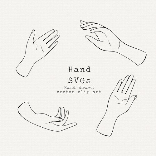 Hands SVG Hands Vector Icon Set Hands Cut Files Hand - Etsy