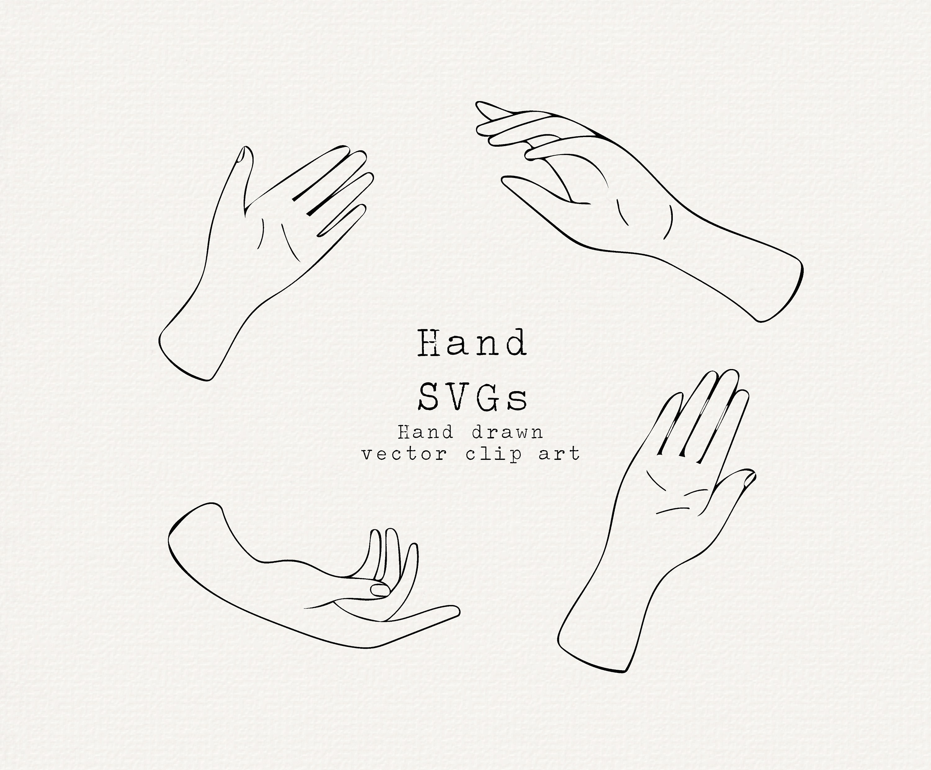 Hands SVG Hands Vector Icon Set Hands Cut Files Hand - Etsy