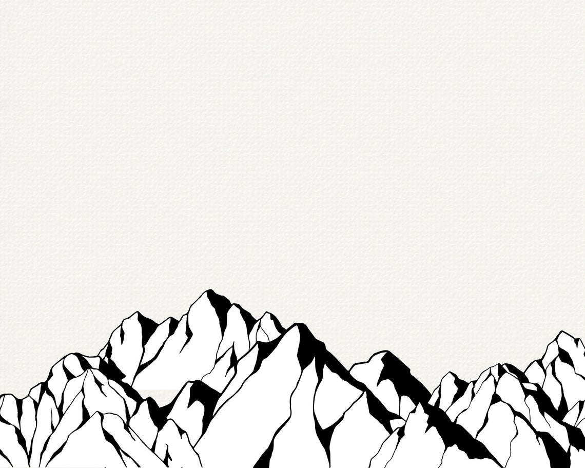 Mountain SVG, Mountains Vector Line Art, Mountain Illustration for ...