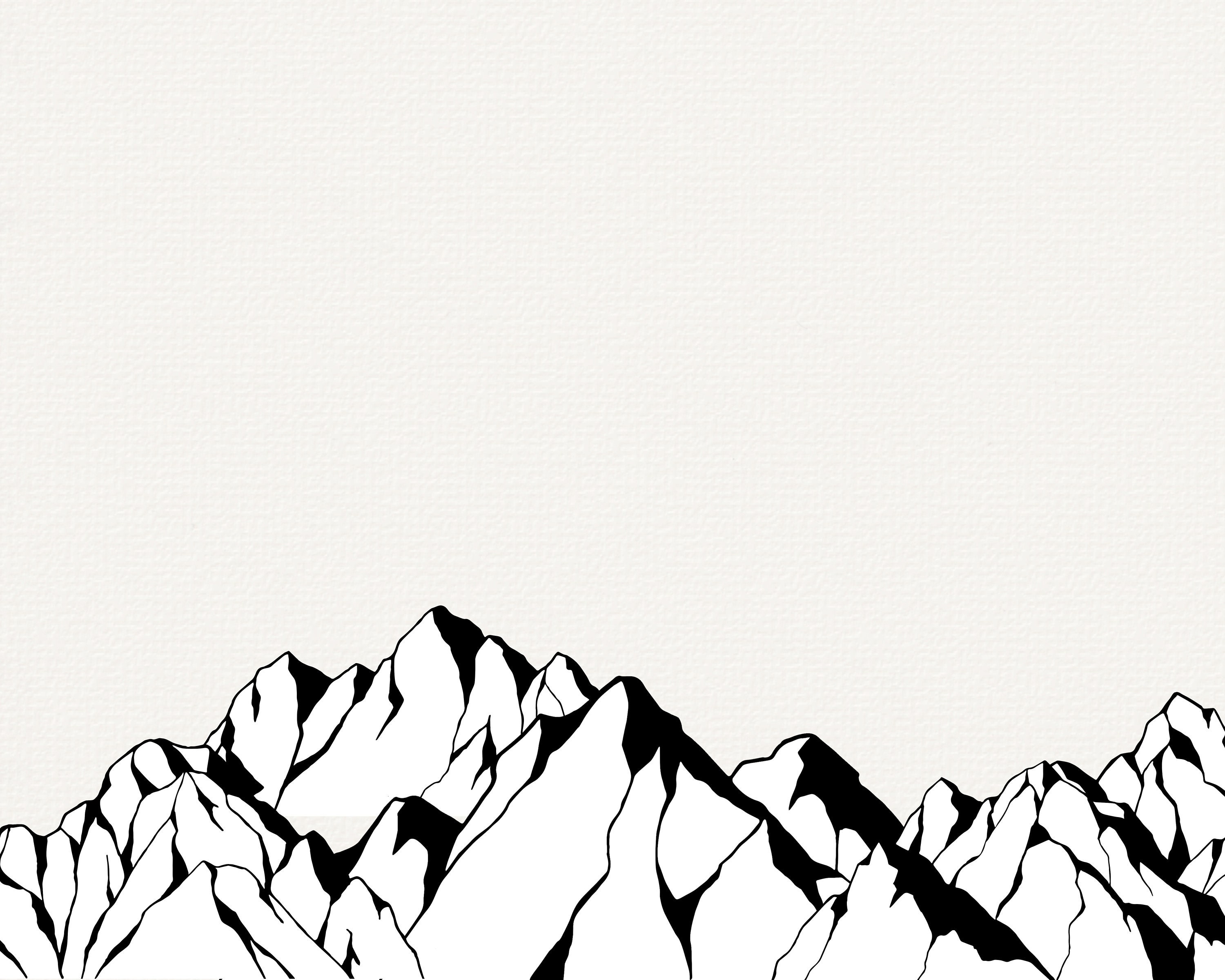 Mountain SVG, Mountains Vector Line Art, Mountain Illustration for ...