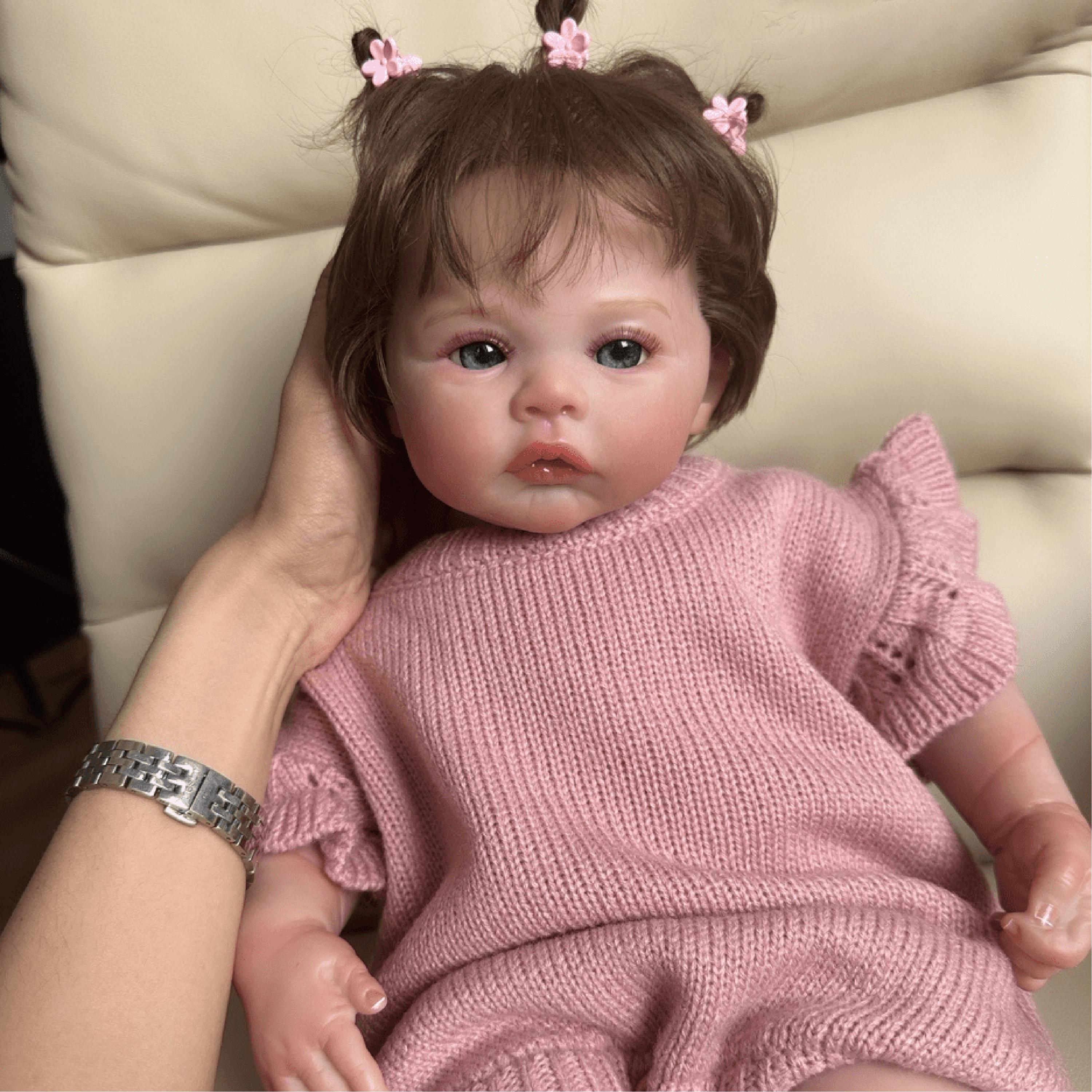 22'' Lifelike Reborn Baby Girl Doll – 55cm Soft Vinyl Full Body ...