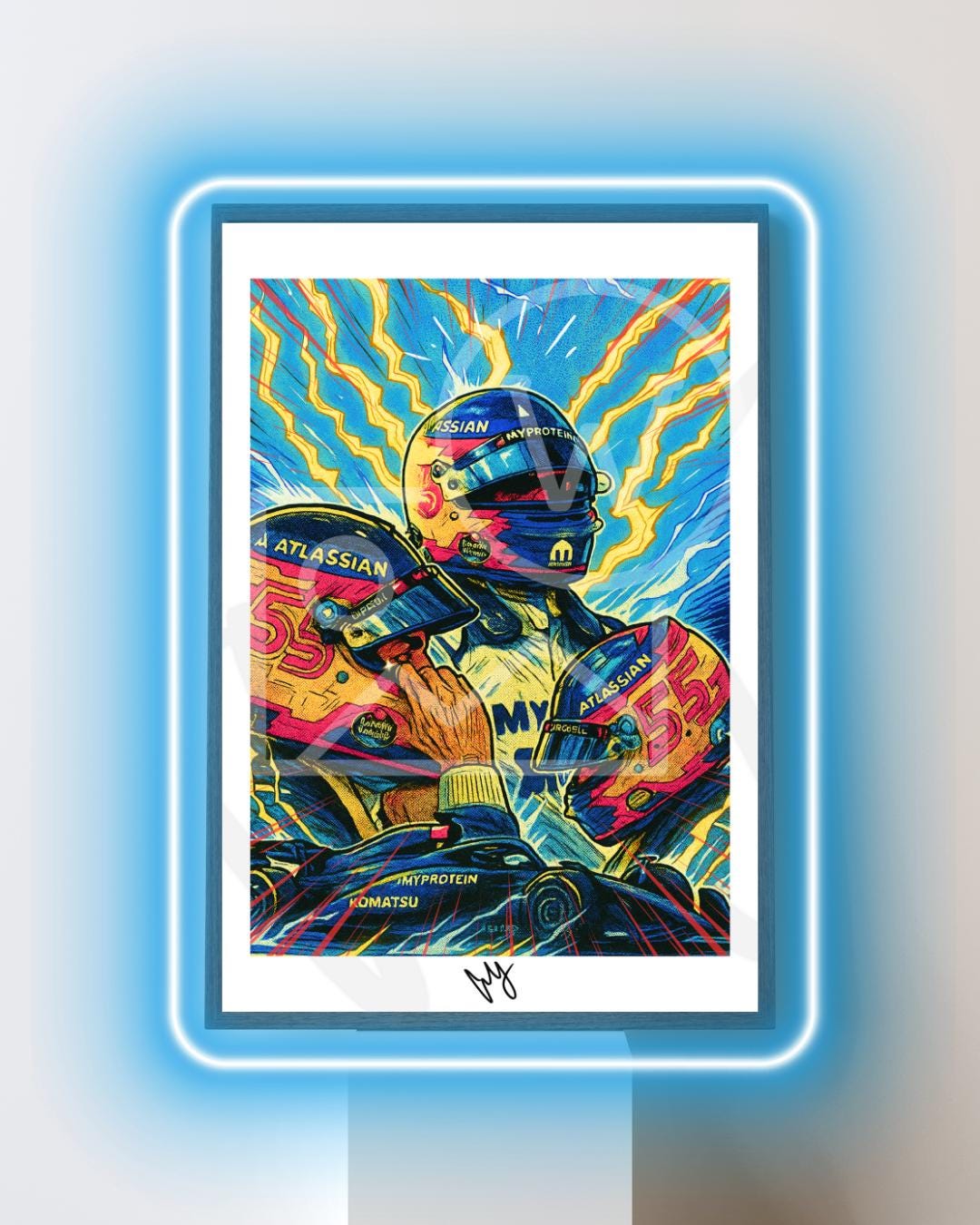 Carlos Sainz Williams F1 Poster | Comic Style Racing Art (digital ...