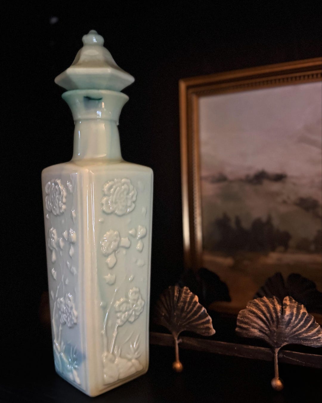 1972 Jim Beam Jade Milk Glass Decanter - Etsy