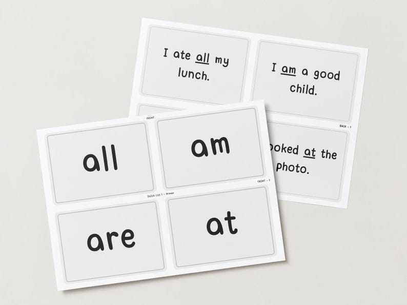 Dolch Sight Words Primer Flashcards + Practice Sentences (set 1 ...