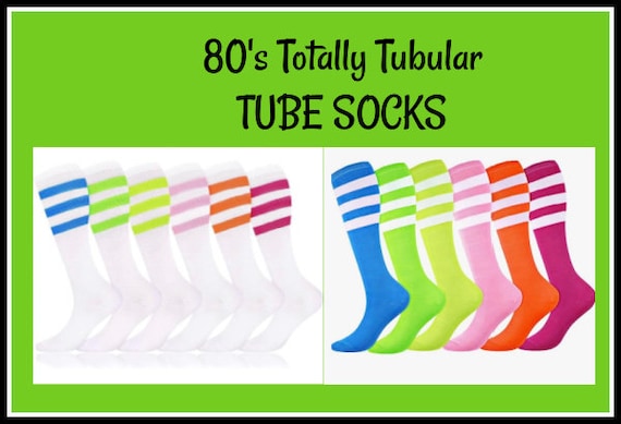 Thin 80s tube socks 80s costume pride color run pride parade rainbow ...