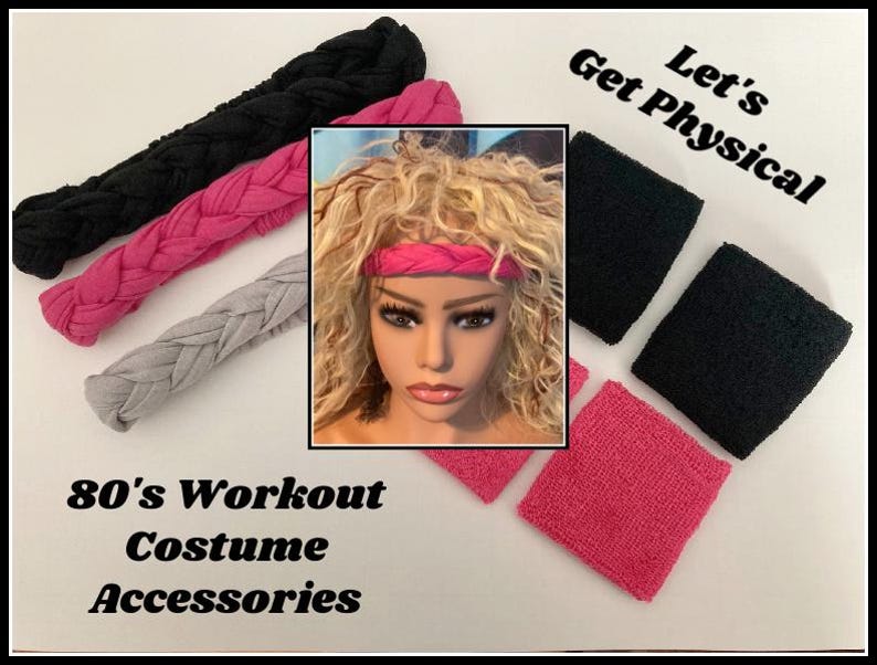 Let's Get Physical 80's Costume Gift Set 80s Costume Headband Sweatband ...