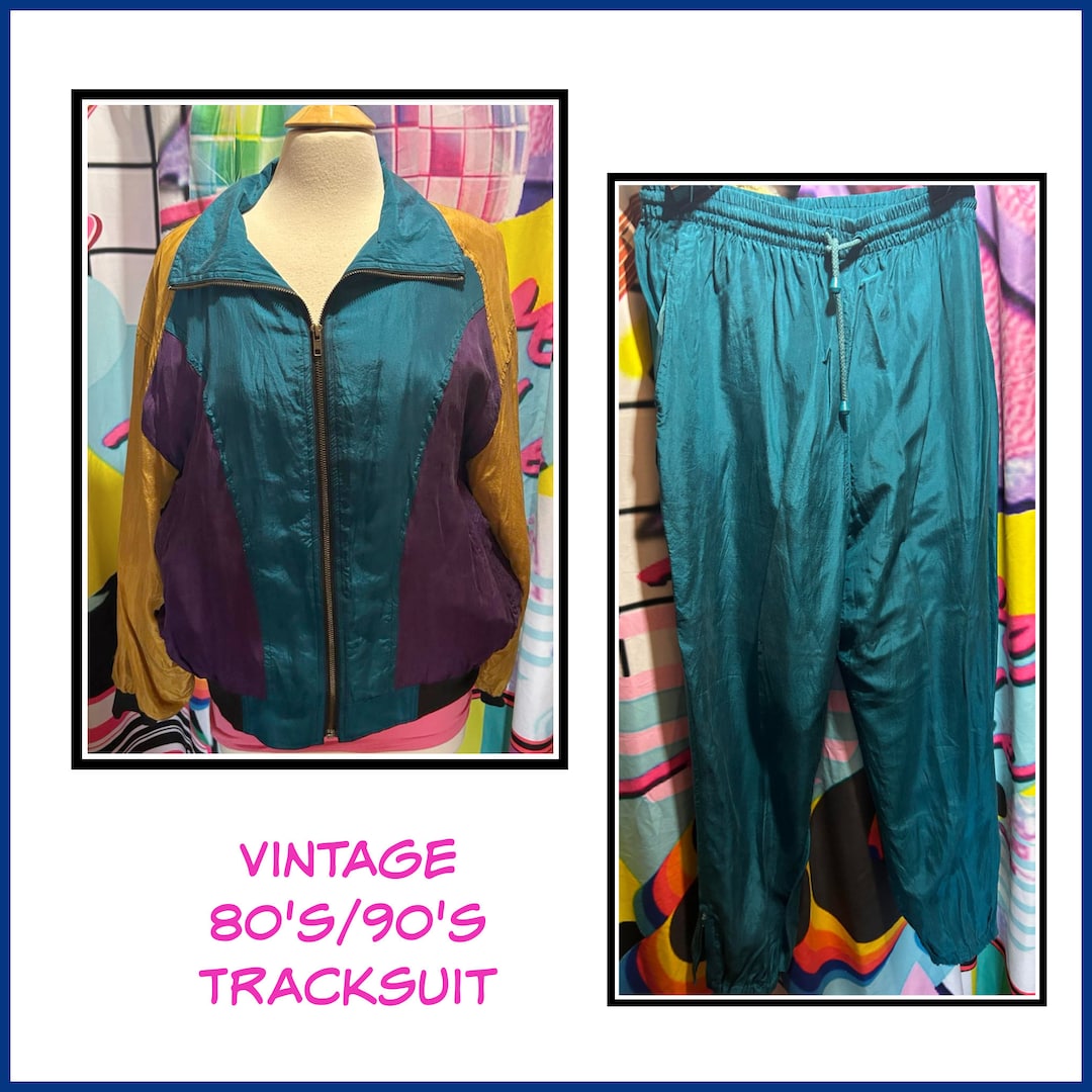 Large Vintage 80's Tracksuit 90's Tracksuit 80s Mom Costume 80s Workout ...