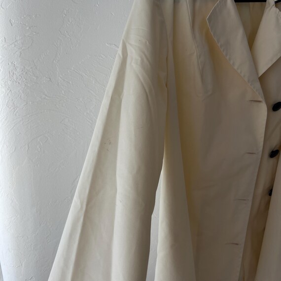 1960s Ivory Lightweight Overcoat Jacket *FLAWS* - Gem