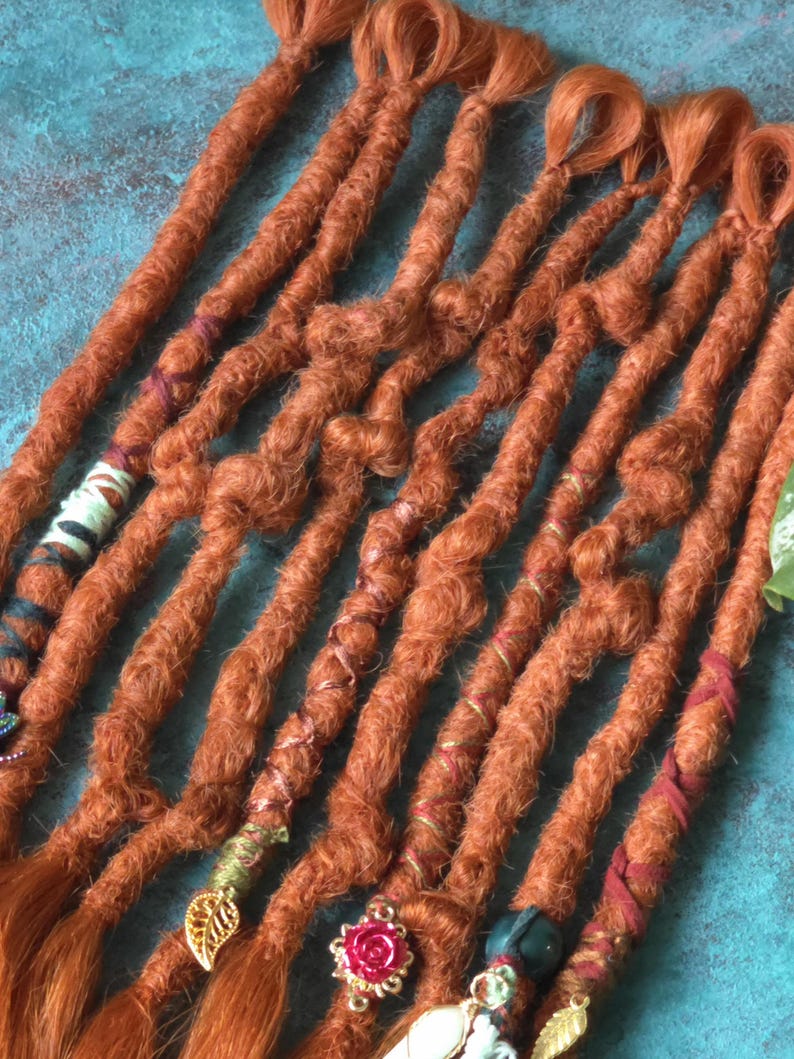 IN STOCK! Ginger Human Hair SE Dreadlocks With Luxury Wavy Loose Ends ...