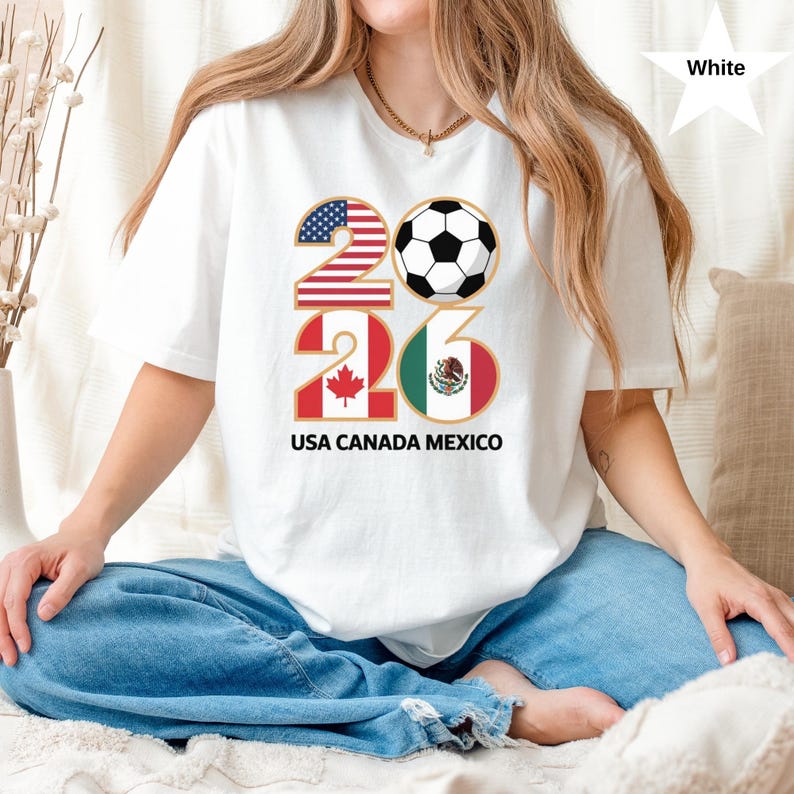 World Cup 2026 T Shirt USA Canada Mexico Soccer Graphic Tee - Etsy
