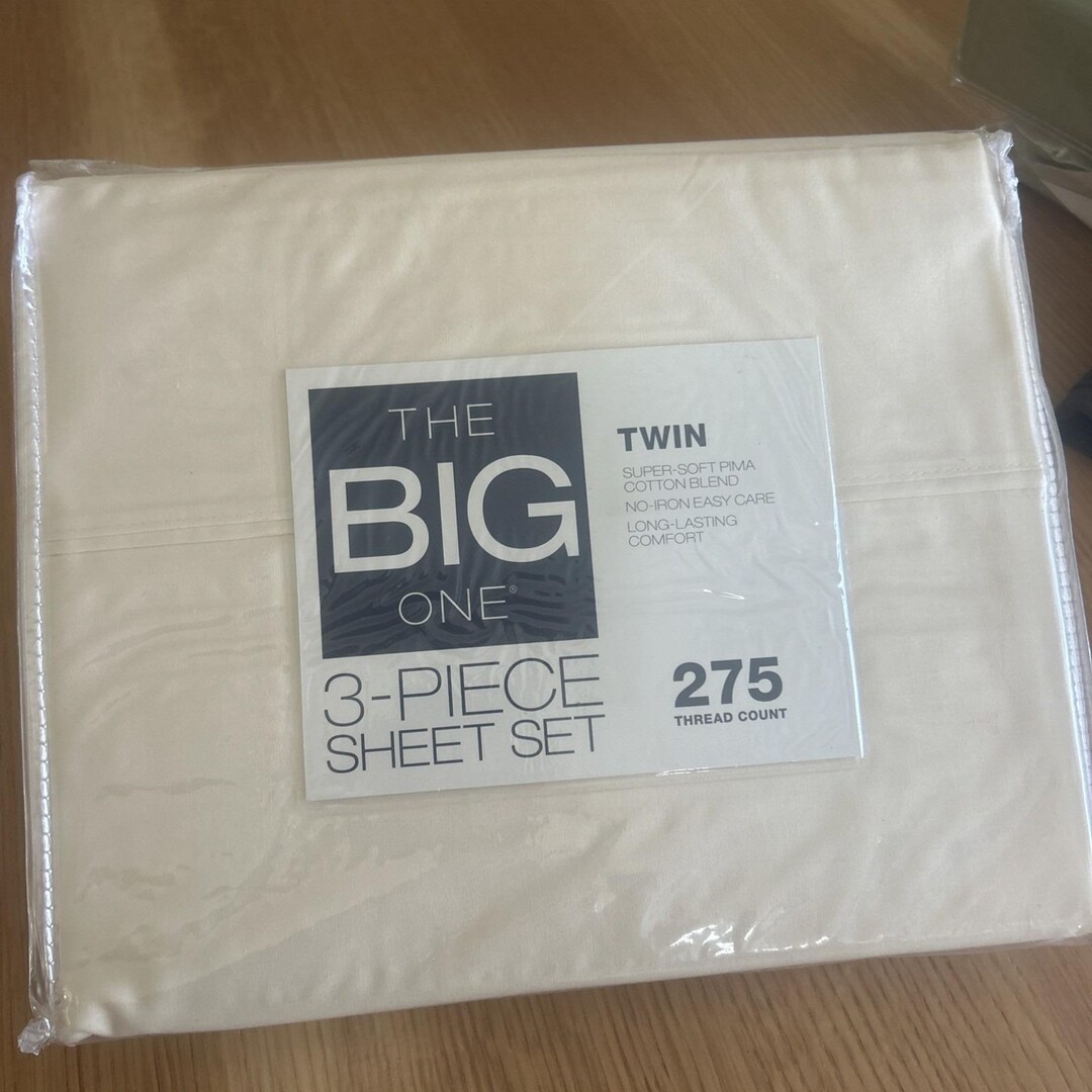The Big One Twin Tan Sheet Set Easy Care Cotton Poly Blend ...