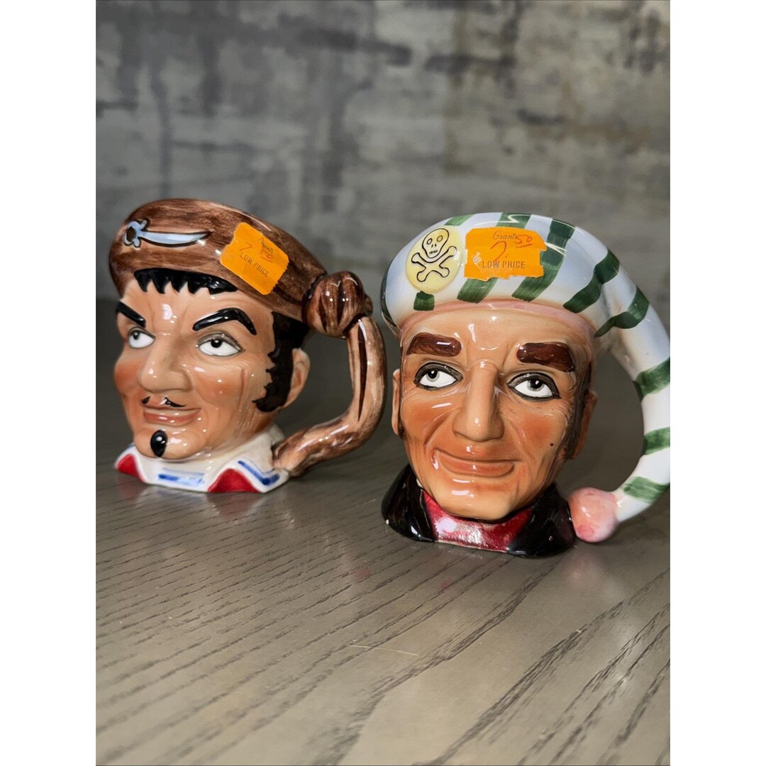 Vintage Pirate Character Jugs Set of 2 - Etsy