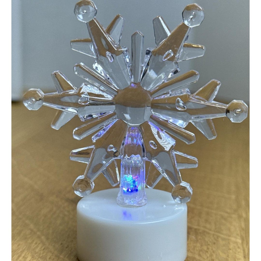 Light up Snowflake Christmas/holiday Decorarion-rare Vintage 14 Pcs NIB ...