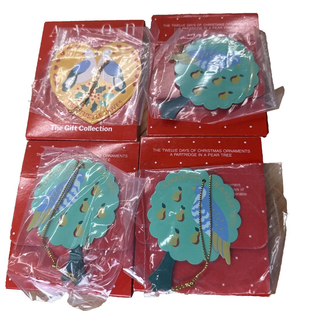 Vintage Anon 12 Days of Christmas Ornaments-set of 4 NIB - Etsy