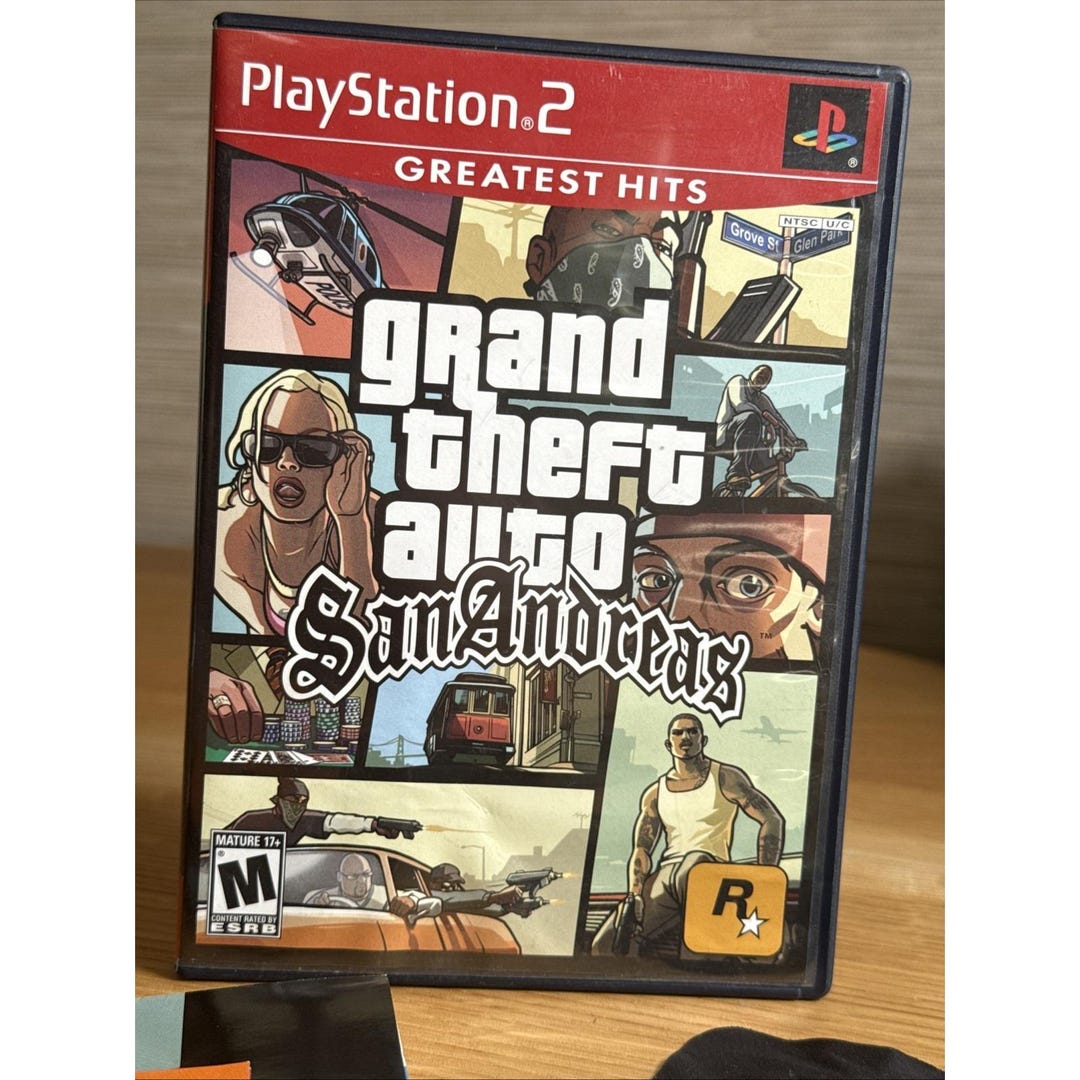 Grand Theft Auto San Andreas (playstation PS2) Black Label Complete CIB ...