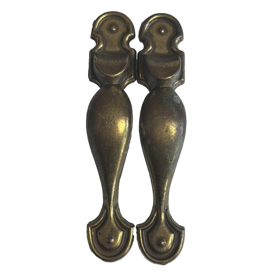 2 Vintage Thumb Rest Handles Cabinet Pull Drawer Pulls Canada CH 2103 ...